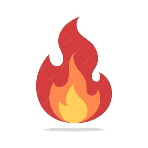플레임 플래트 스타일 무료 벡터