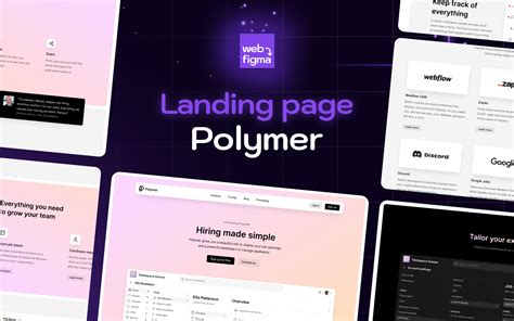 Polymer Landing Page UI Web To Figma Figma
