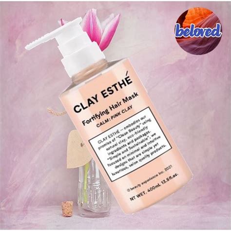Clay Esthe Priming Shampoo Fortifying Hair Mask Pink Gold 400 800 Ml