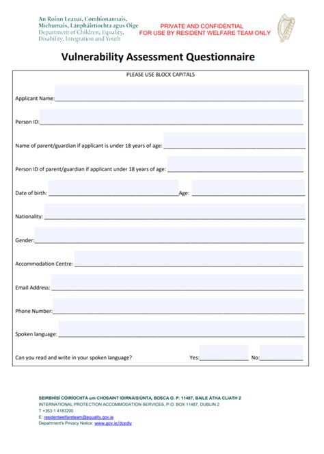 Vulnerability Assessment Template Free Word And Excel Templates