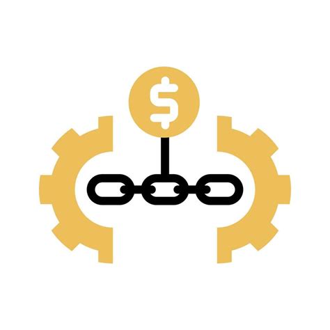 Value Chain Icon Business Chain Money Chain Illustration Isolated On White Background