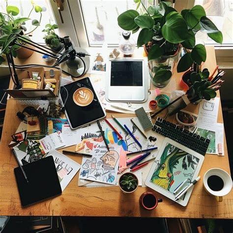 Free Creative Workspace Clutter Photo Workspace Creativity Clutter Download At Stockcake