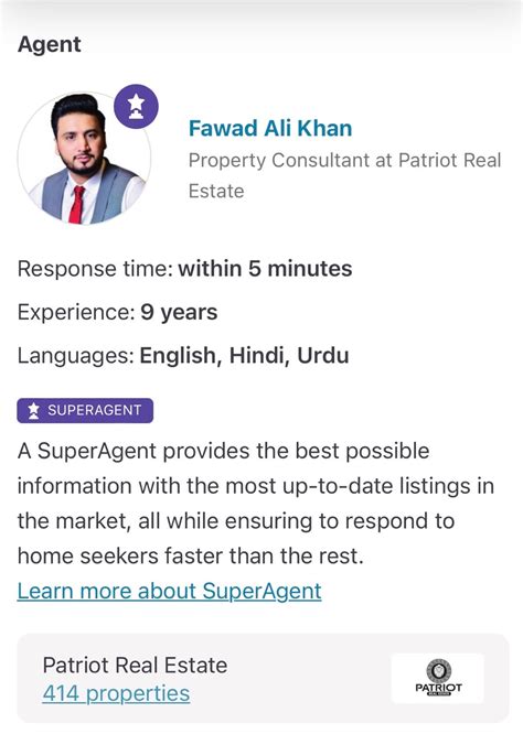 Propertyfinder Patriotrealestate Fawad Ali Khan