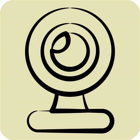 Icon Webcam Suitable For Computer Components Symbol Hand Drawn Style Simple Design Editable