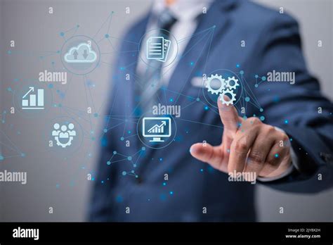 Business Concept Of Automation Software Technology Process System Stock