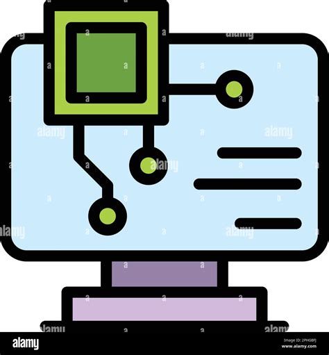 Api Computer Icon Outline Api Computer Vector Icon For Web Design Isolated On White Background