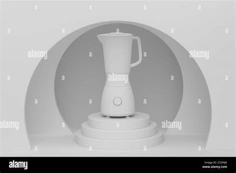 Abstract Scene Or Podium For Product Showcase With Blender On Monochrome Background 3d Render