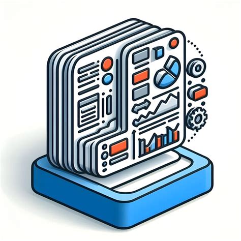 3d Flat Icon As Data Summary Icon With Space For Text And Graphics On A