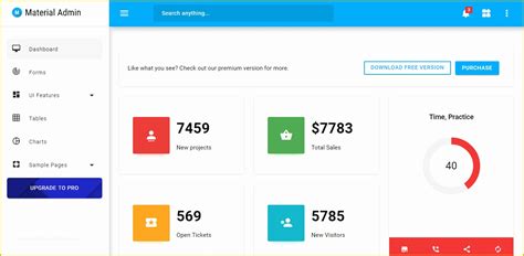 Material Design Admin Template Free Of Best 21 Bootstrap Admin