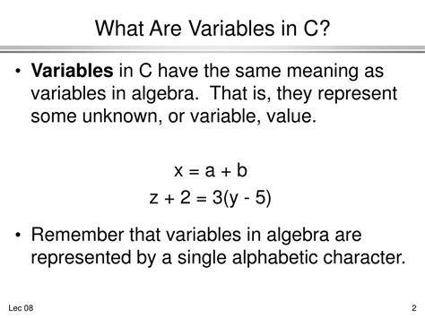 Ppt Variables In C Powerpoint Presentation Free Download Id5641356