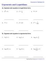 Logarithms Worksheets Worksheets Library