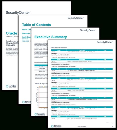 Oracle Audit Results Sc Report Template Tenable® Within Network Analysis Report Template