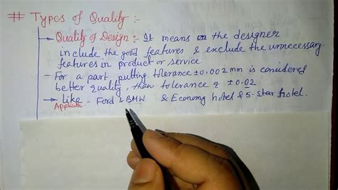Difference Between Quality Of Design And Quality Of Conformance