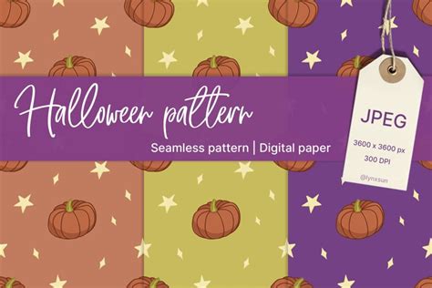 Halloween Pattern Seamless Pattern With Pumpkin 