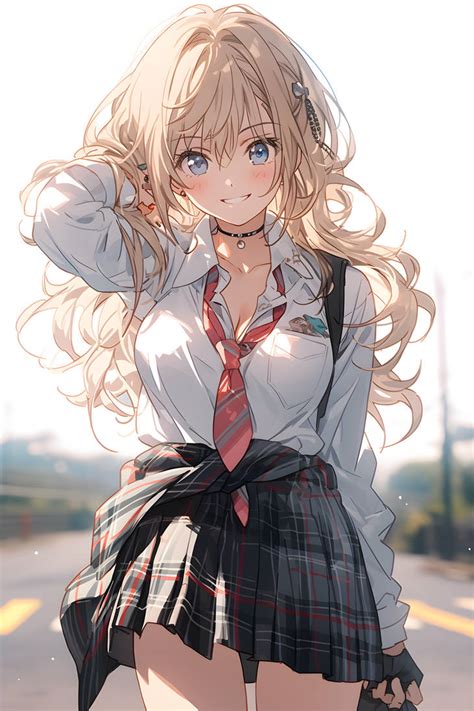 Anime Girl With Blonde Hair By Maonedesigns On Deviantart