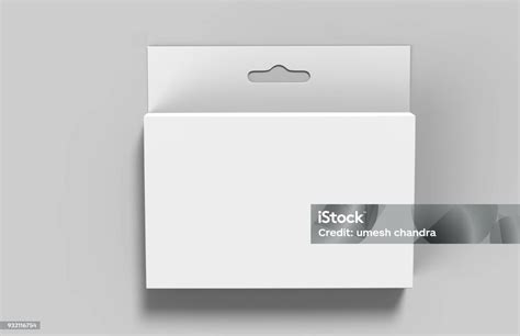 항 모의 설계 및 디자인 프레 젠 테이 션에 대 한 탭 소매 상자 흰색 빈 골 판지 포장 상자 매달려 3d 렌더링 그림입니다 0명에 대한 스톡 사진 및 기타 이미지 Istock