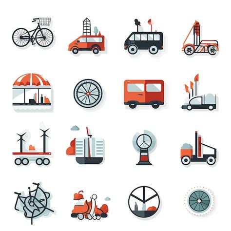 Premium Vector Accesstransportationiconsetvector