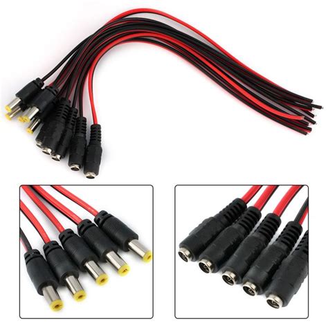Hometool 10pcs Male Female Dc Power Connector Cable For High Power