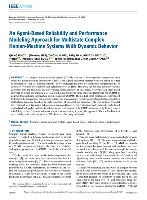 pdf an agent based reliability and performance modeling approach for