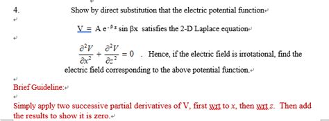 Solved Show By Direct Substitution That The Electric Chegg