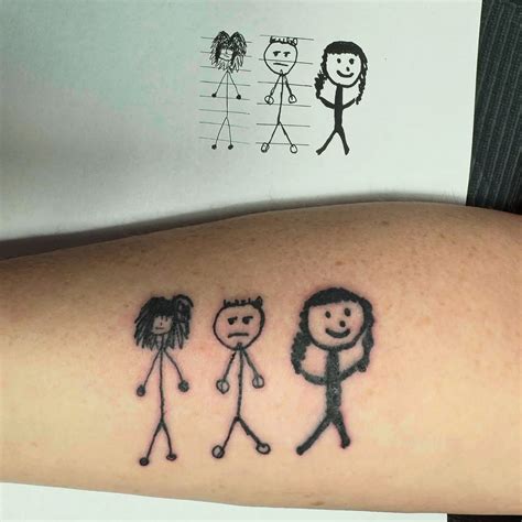 31 Creative Stick Figure Tattoos That Will Make You Smile Sacred Joanne