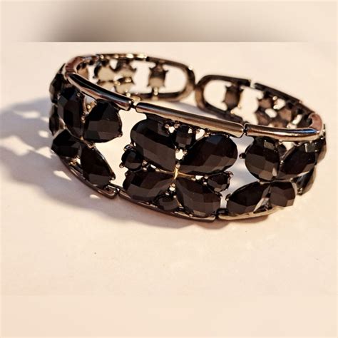Liz Claiborne Jewelry Liz Claiborne Chic Black Crystal Bracelet