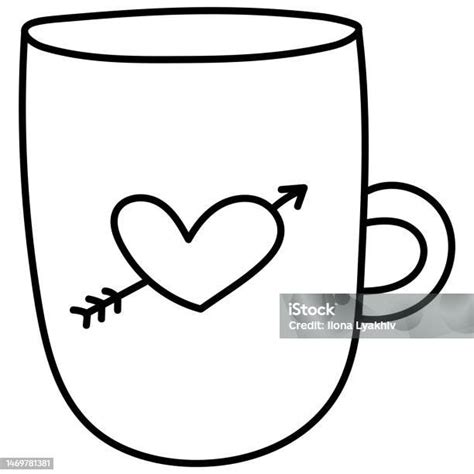 손으로 그린 머그잔 차 또는 코코아 또는 커피와 하트와 화살 낙서 벡터 일러스트 레이 션 0명에 대한 스톡 벡터 아트 및 기타 이미지 0명 개념 낙서 드로잉 Istock