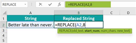 Excel Replace Function Formula Examples How To Use