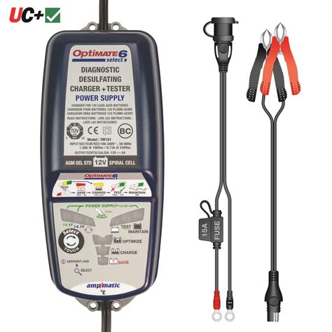 OptiMate 6 Select 9 Step 12V 5A Sealed Battery Saving Charger Maintainer
