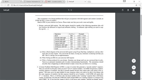 Solved Design A Universal Shift Register The Shift Register