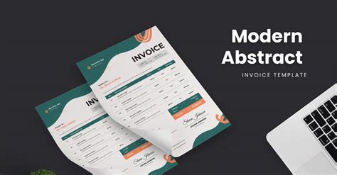Modern Abstract Invoice Template 342951 Templatemonster