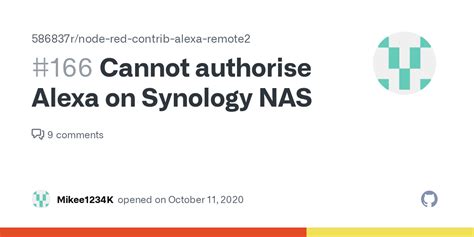 Cannot Authorise Alexa On Synology Nas · Issue 166 · 586837rnode Red
