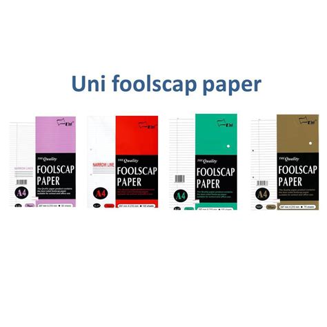 Uni Quality Foolscap Paper A4 Size 1pcs Shopee Malaysia