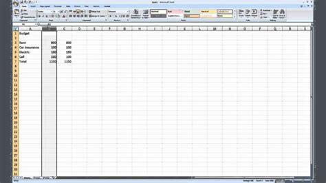 excel2007 row height and column width youtube