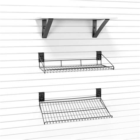 Optimize Your Space Small Shelf Garage Storage Bundle Mke Slatwall