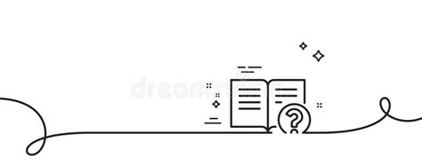 technical help line icon instruction sign continuous line with curl