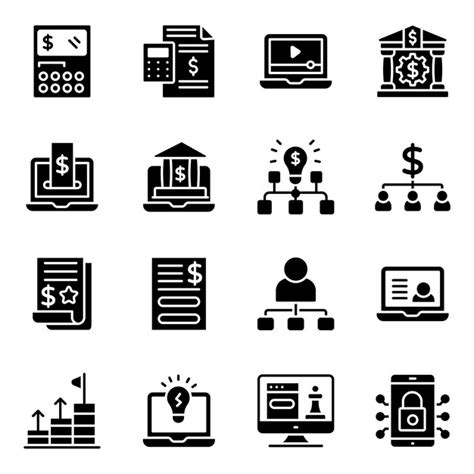 Premium Vector Business Analysis Solid Icons Pack