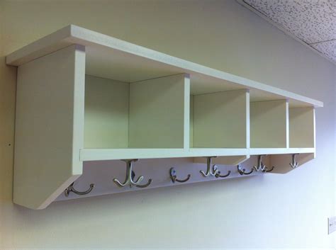 Wall Shelf With Hooks And Cubbies At Mariam Troia Blog