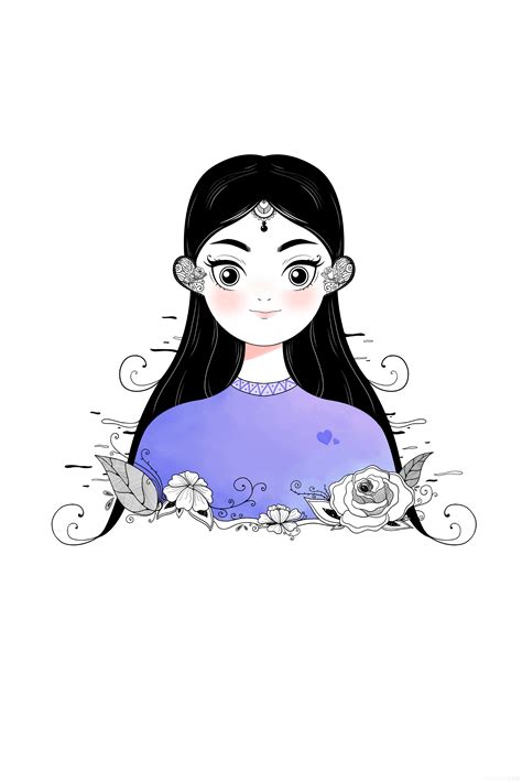 女孩风格插画设计作品 设计人才灵活用工 设计dna