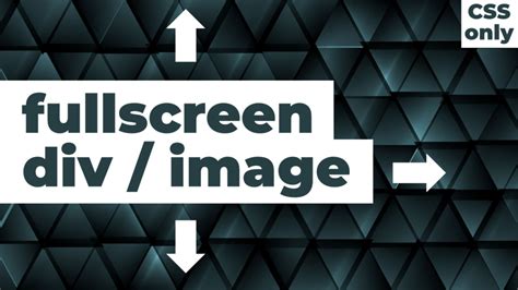 How To Make Image Full Screen In HTML CSS Ideaspot Tv