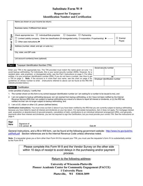 Irs W 9 Printable Form 2021 Printable Form 2024