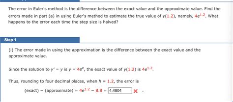 solved exercise a use euler s method with each of the