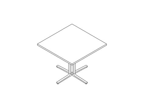 Everywhere Tablesquare4 Column Base 3d Product Models Herman Miller