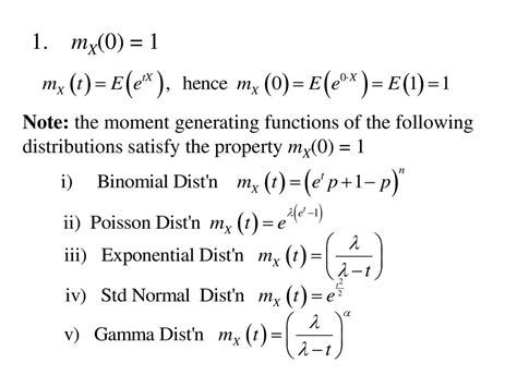 Moment Generating Functions Ppt Download