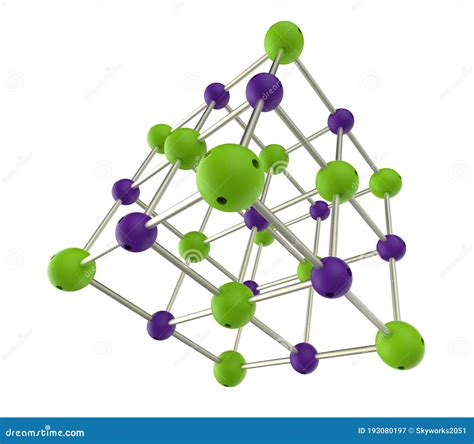 Sodium Chloride Rock Salt Halite Crystal Structure Sodium Chloride Rock Salt 3d Illustration