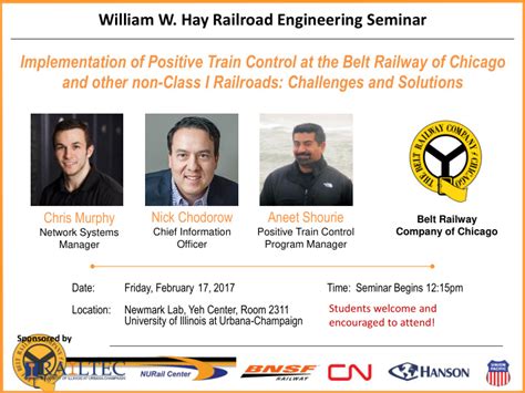 Ppt William W Hay Railroad Engineering Seminar Implementation Of Powerpoint Presentation
