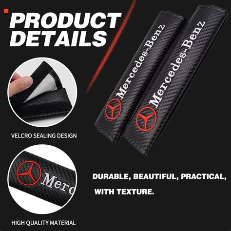Mua Set 2 Đệm Bọc Dây Đai An Toàn Bằng Sợi Carbon Cho Mercedes Benz A B