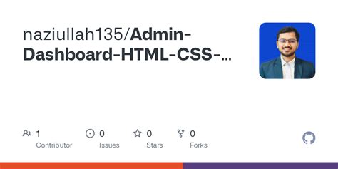 GitHub Naziullah Admin Dashboard HTML CSS JS