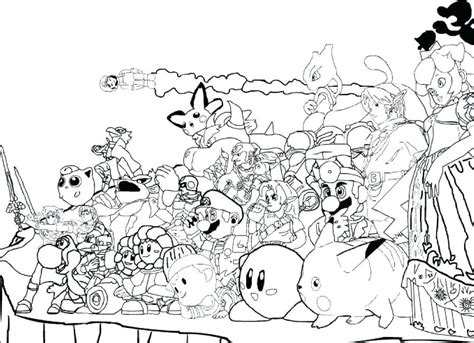 Super Smash Bros Characters Coloring Pages