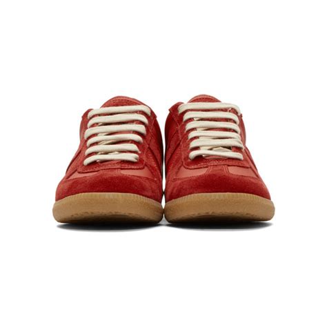 Maison Margiela Red Replica Sneakers Maison Margiela